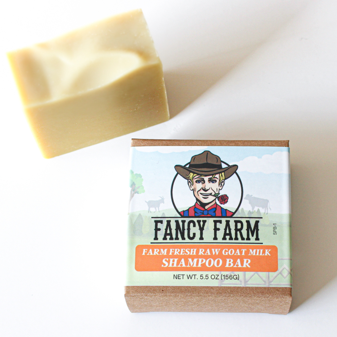 Farm Fresh Raw Goat Milk Shampoo Bar – Fancy Farm Skincare